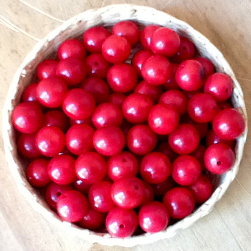 7mm Round Tagua Nut Beads-Center Drilled-1.5mm hole- 14 Colors-Fair Tr ...