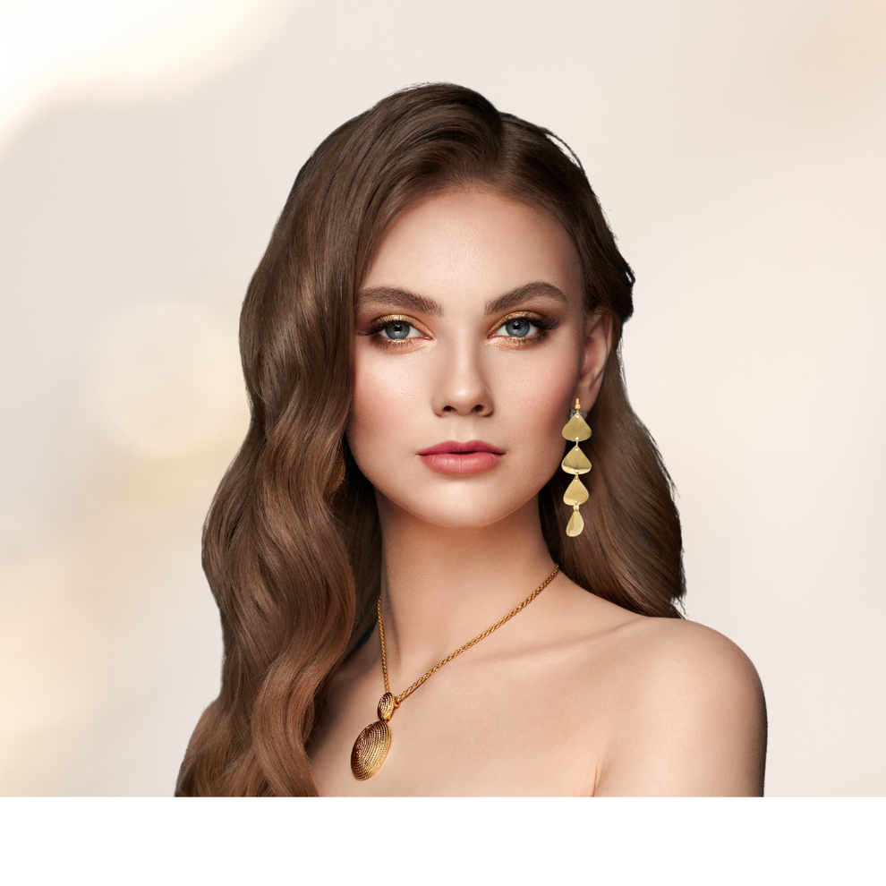Handmade Geometric Tiered Brass Drop Earrings-Gold-tone-Fair Trade- In ...