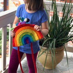 Felt Rainbow Shoulder Bag Handmade and Fair Trade – Low Country Fair Trade