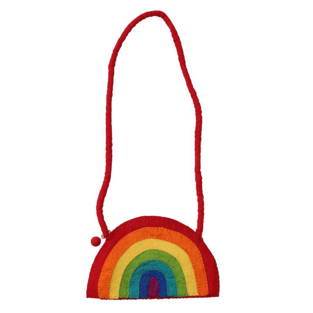 Felt Rainbow Shoulder Bag Handmade and Fair Trade – Low Country Fair Trade
